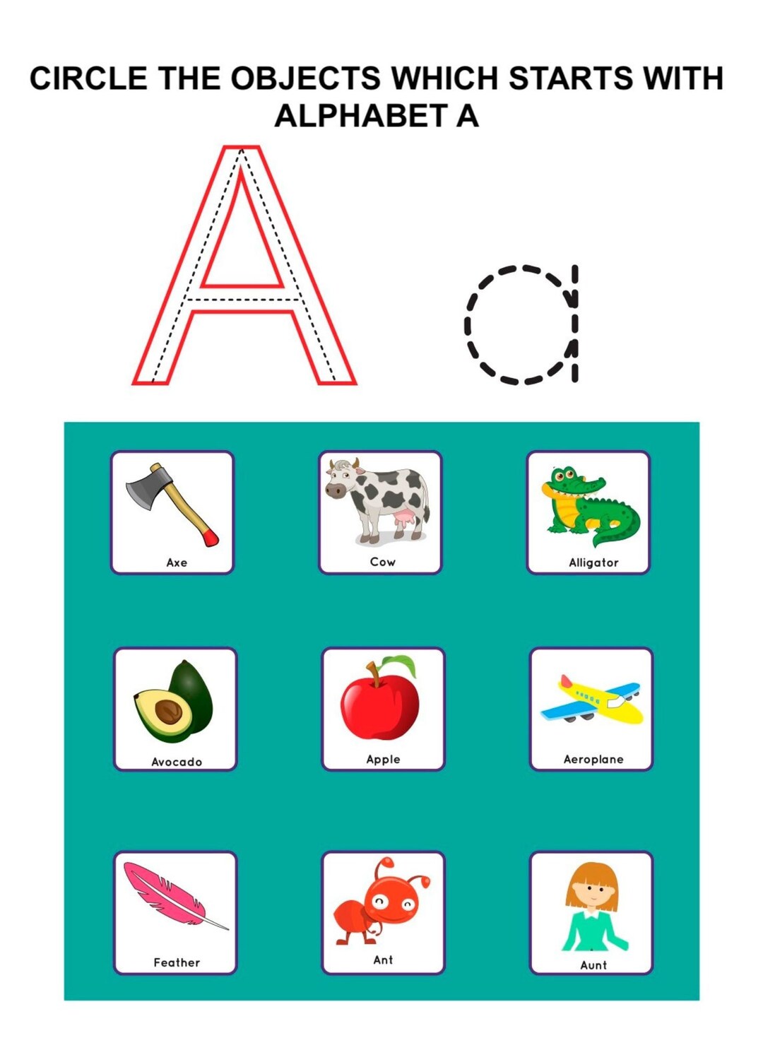 Alphabet Objects Type, Engaging Activity Book for Kids, Alphabet Busy ...