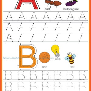 Alphabet Recognition and Tracing - A to Z Pages for Early Learning ...