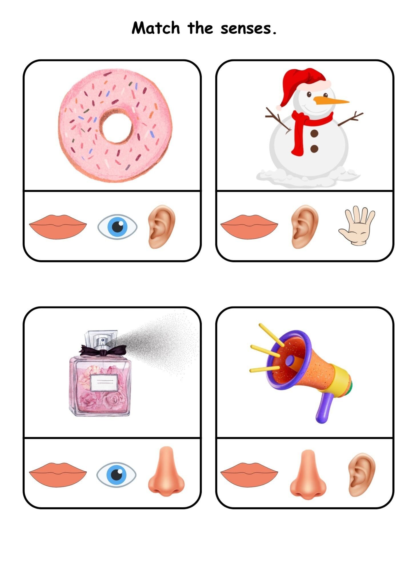 Sense Organs, Educational and Functioning Coping Skills Printable ...