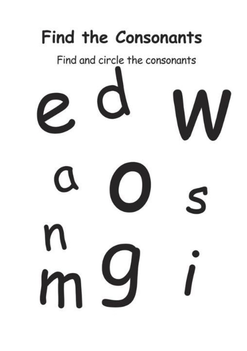 Circle Consonants Type Learning for Kids, Improvement Skills ...