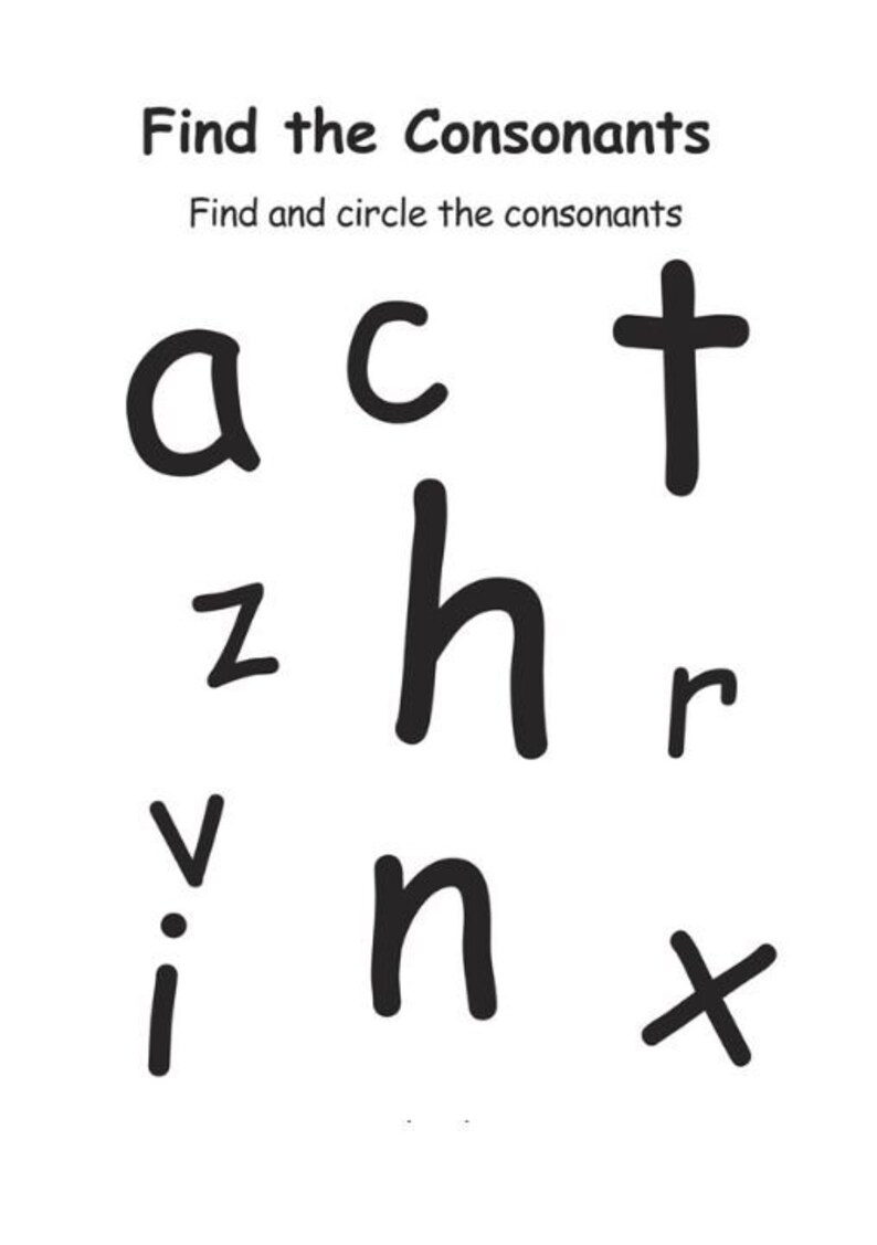 Circle Consonants Type Learning for Kids, Improvement Skills ...