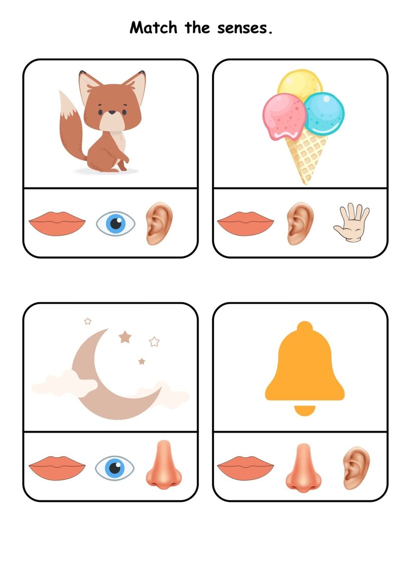 Sense Organs, Educational and Functioning Coping Skills Printable ...