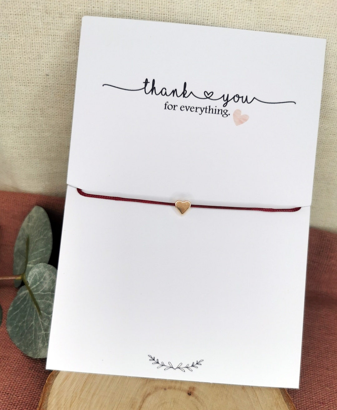 Thank You Small Thank You Gift Bracelet Thank You Adjustable Knot Lucky ...