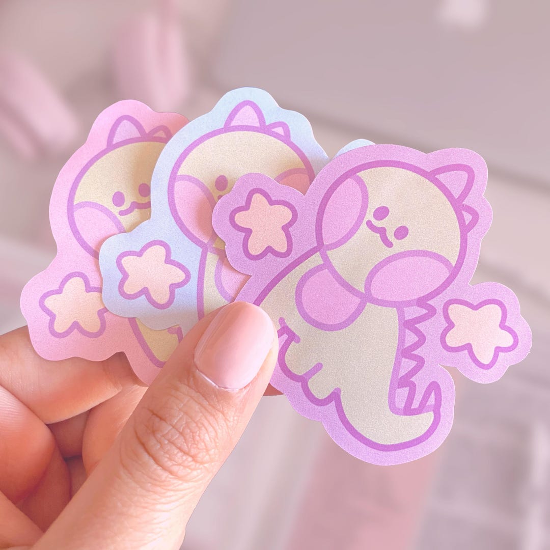 Pastel Dino Squad- Cute Aesthetic Stickers - Etsy