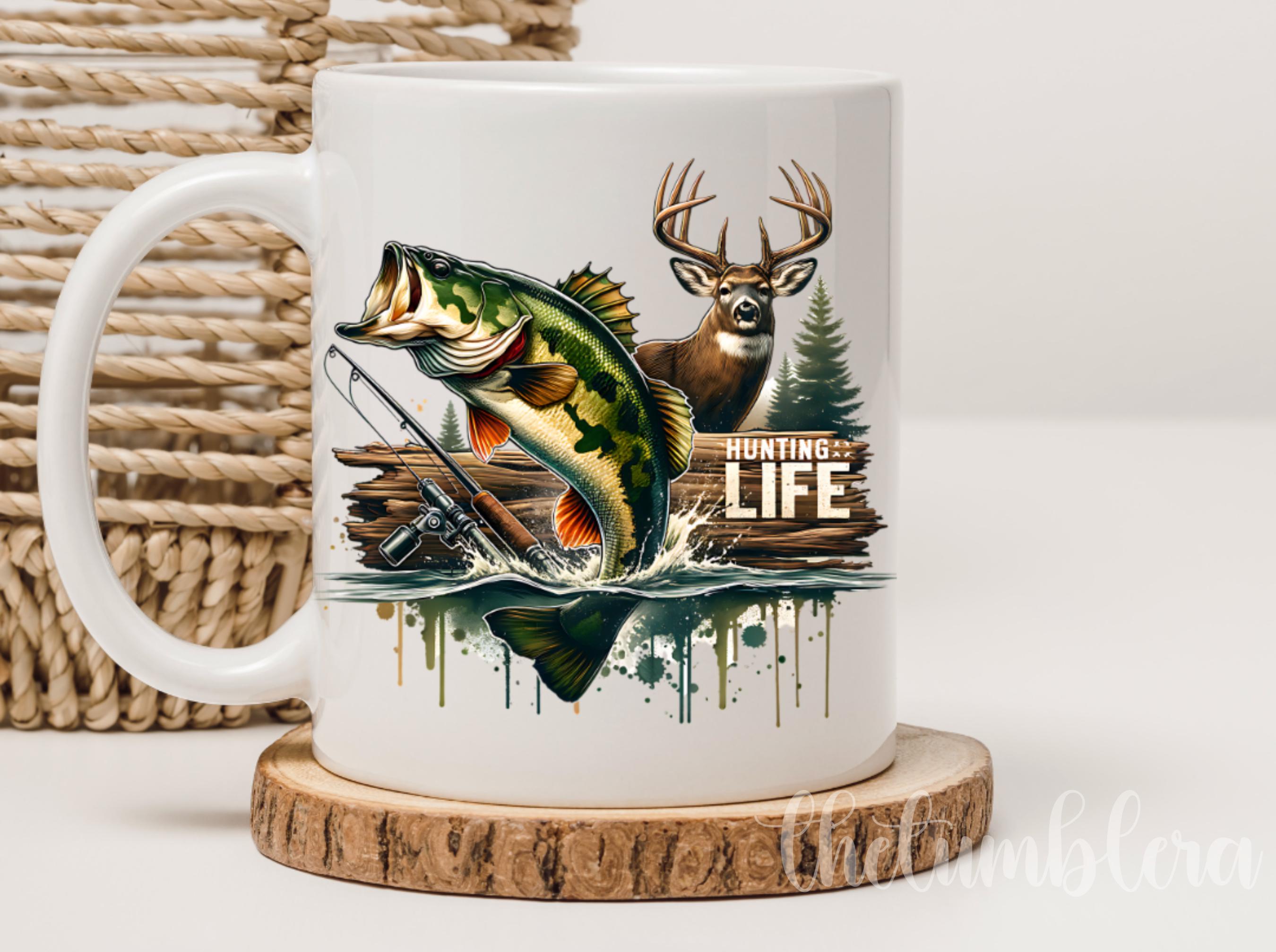 Bass Fish and Deer Hunting Life PNG Sublimation Design (digital ...