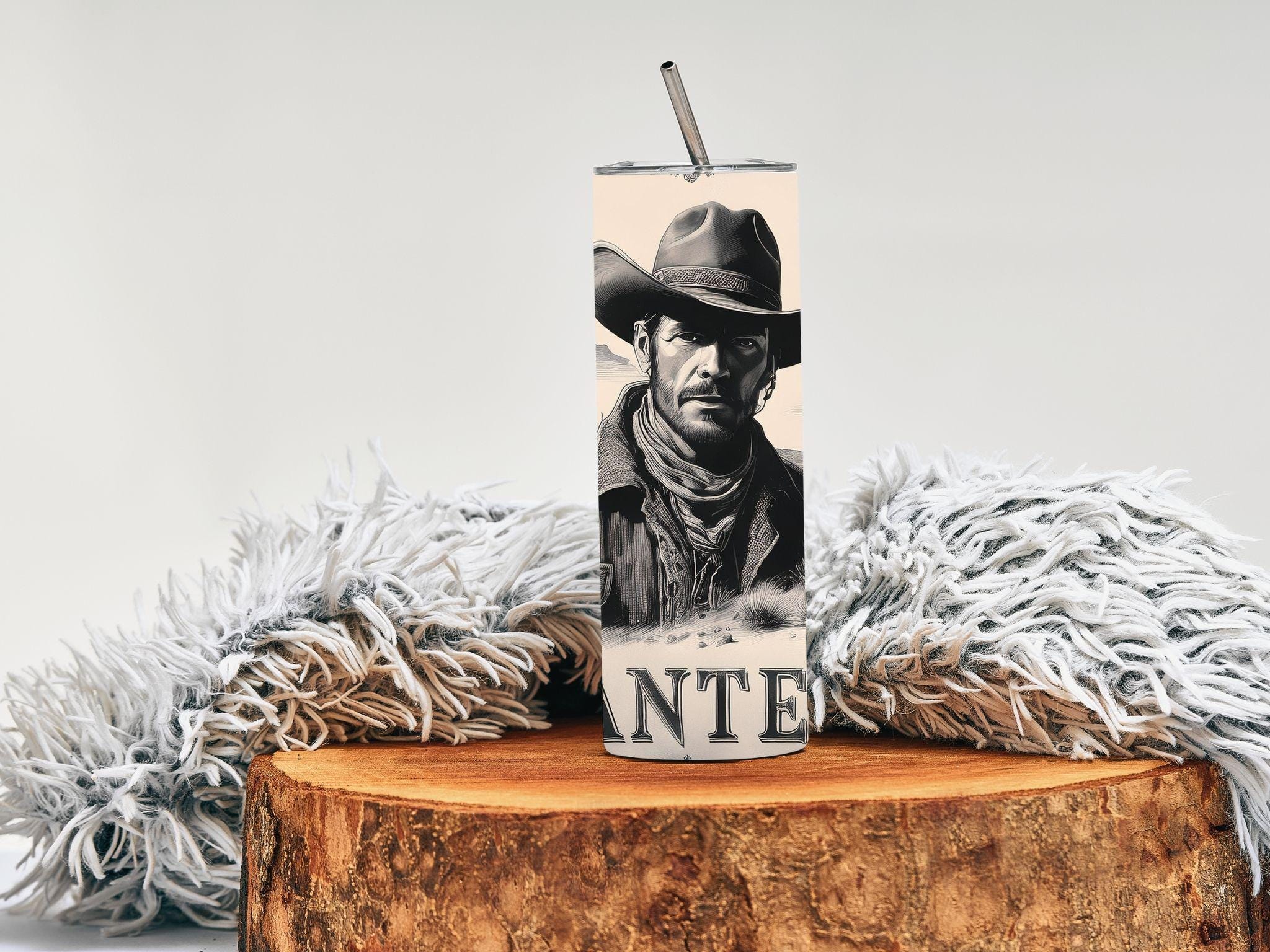 Vintage Western Wanted Tumbler Wrap, 20oz Skinny Western Sublimation ...
