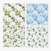 White Floral Digital Paper White Flowers Seamless Digital Pattern ...