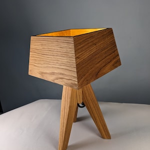 Handmade Wood Table Lamp, Adjustable Table Lamp, Wooden Table Light ...