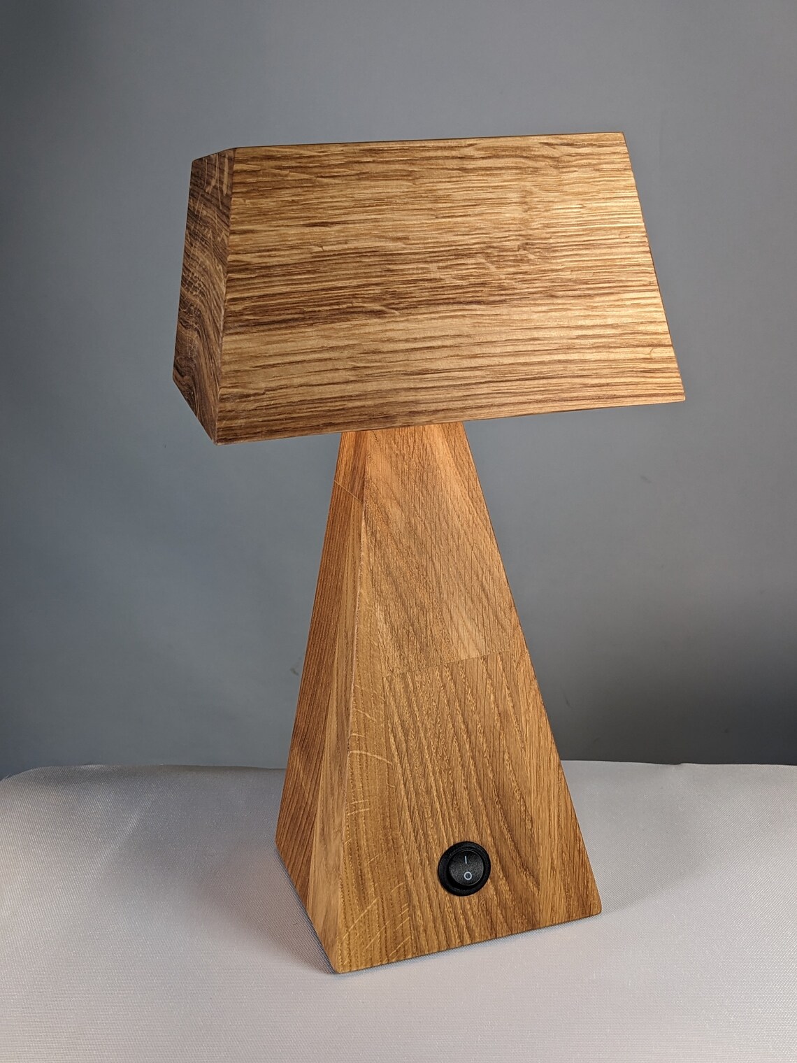 Modern Oak Wood Lamp for Office, Wood Desk Lamp, Minimalist Bedside ...
