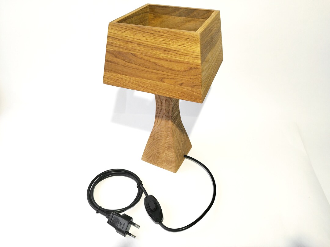 Modern Oak Wood Lamp for Office. Wood Desk Lamp ,living Room Decor. - Etsy