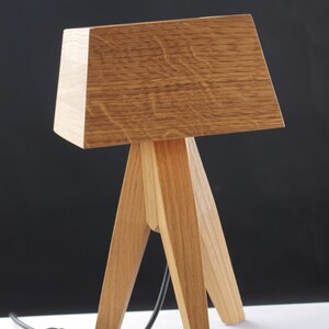 Handmade Wood Table Lamp, Adjustable Table Lamp, Wooden Table Light ...
