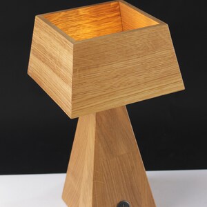 Modern Oak Wood Lamp for Office, Wood Desk Lamp, Minimalist Bedside ...