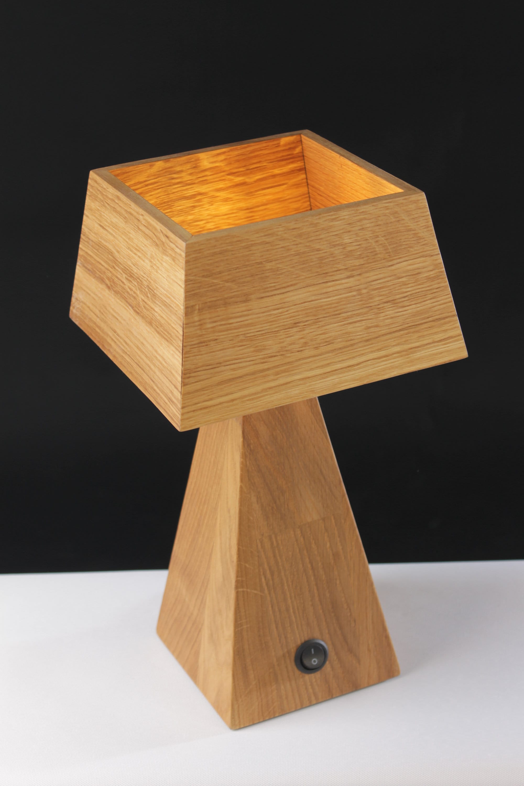 Modern Oak Wood Lamp for Office, Wood Desk Lamp, Minimalist Bedside ...