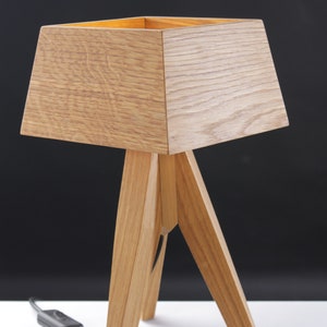 Handmade Wood Table Lamp, Adjustable Table Lamp, Wooden Table Light ...
