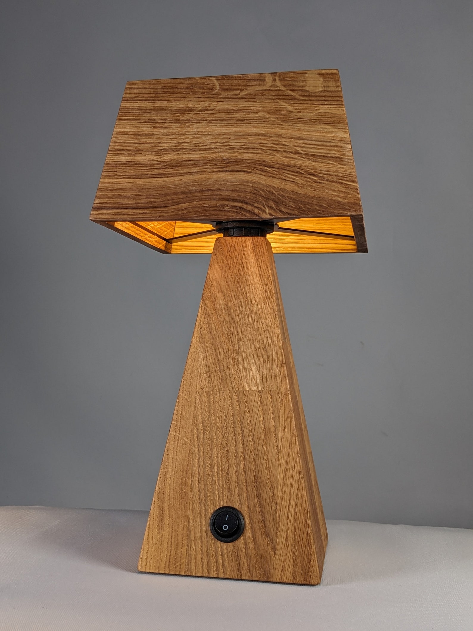 Modern Oak Wood Lamp for Office, Wood Desk Lamp, Minimalist Bedside ...
