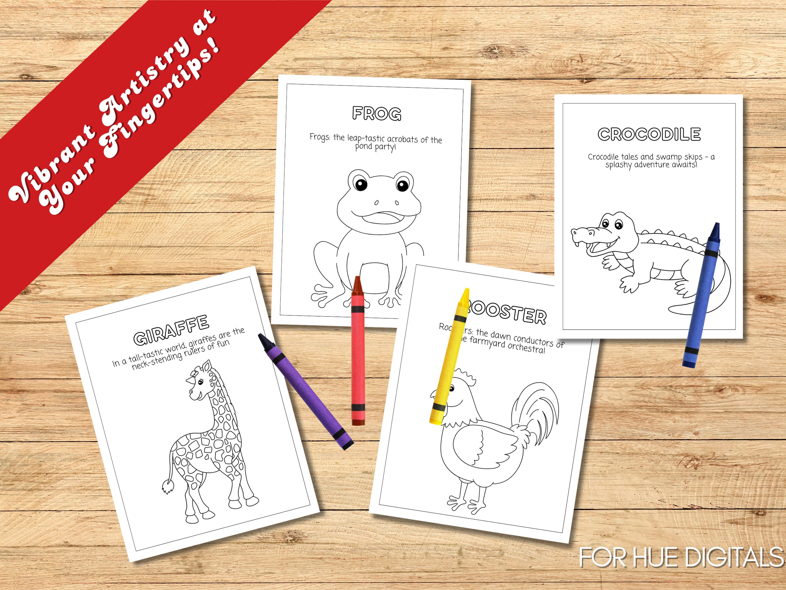 Animals Coloring Book Adult Coloring Pages Animal Coloring Instant ...