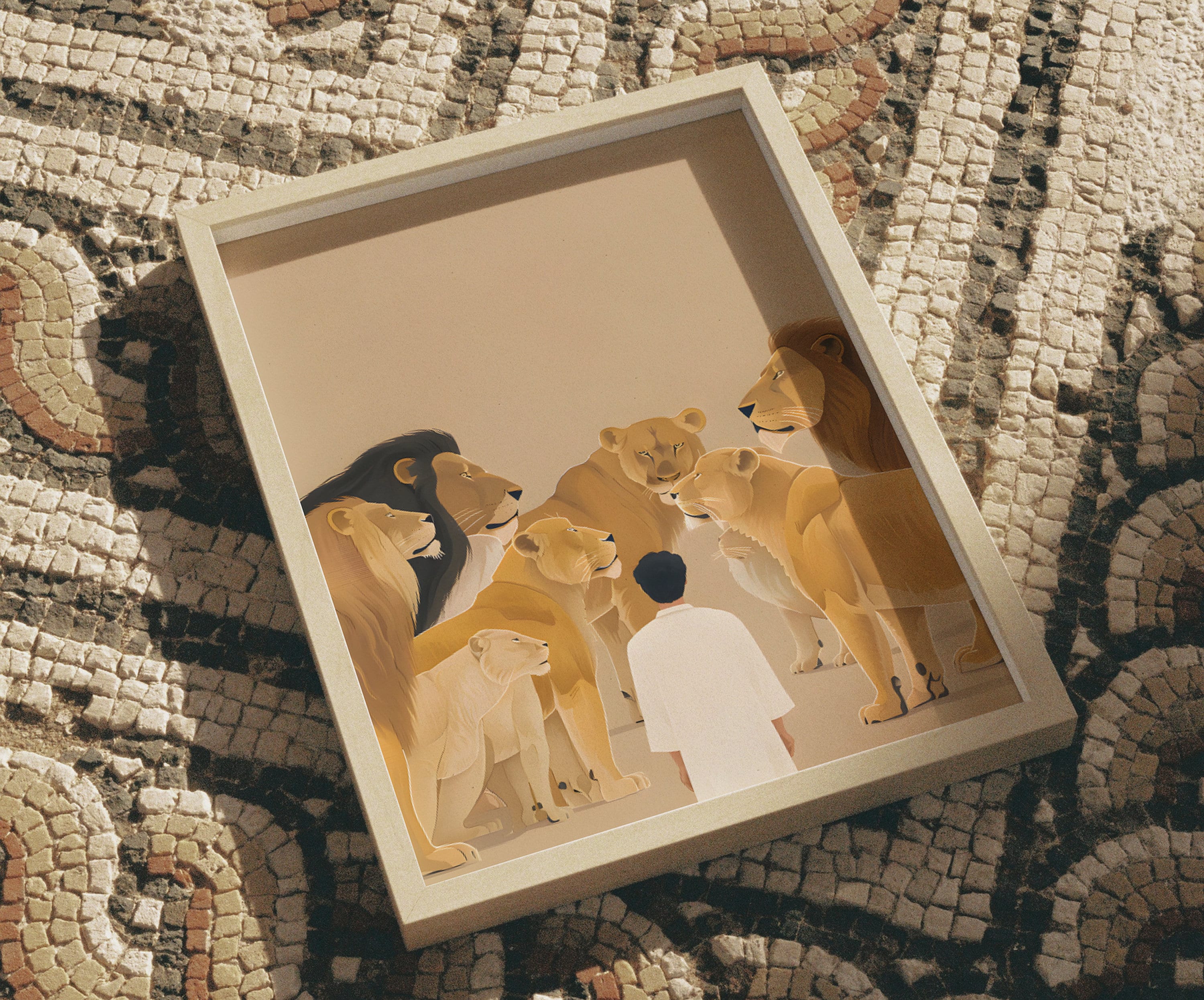 Daniel in the Lions' Den LDS Art Modern Bible Story Print Jesus Print ...