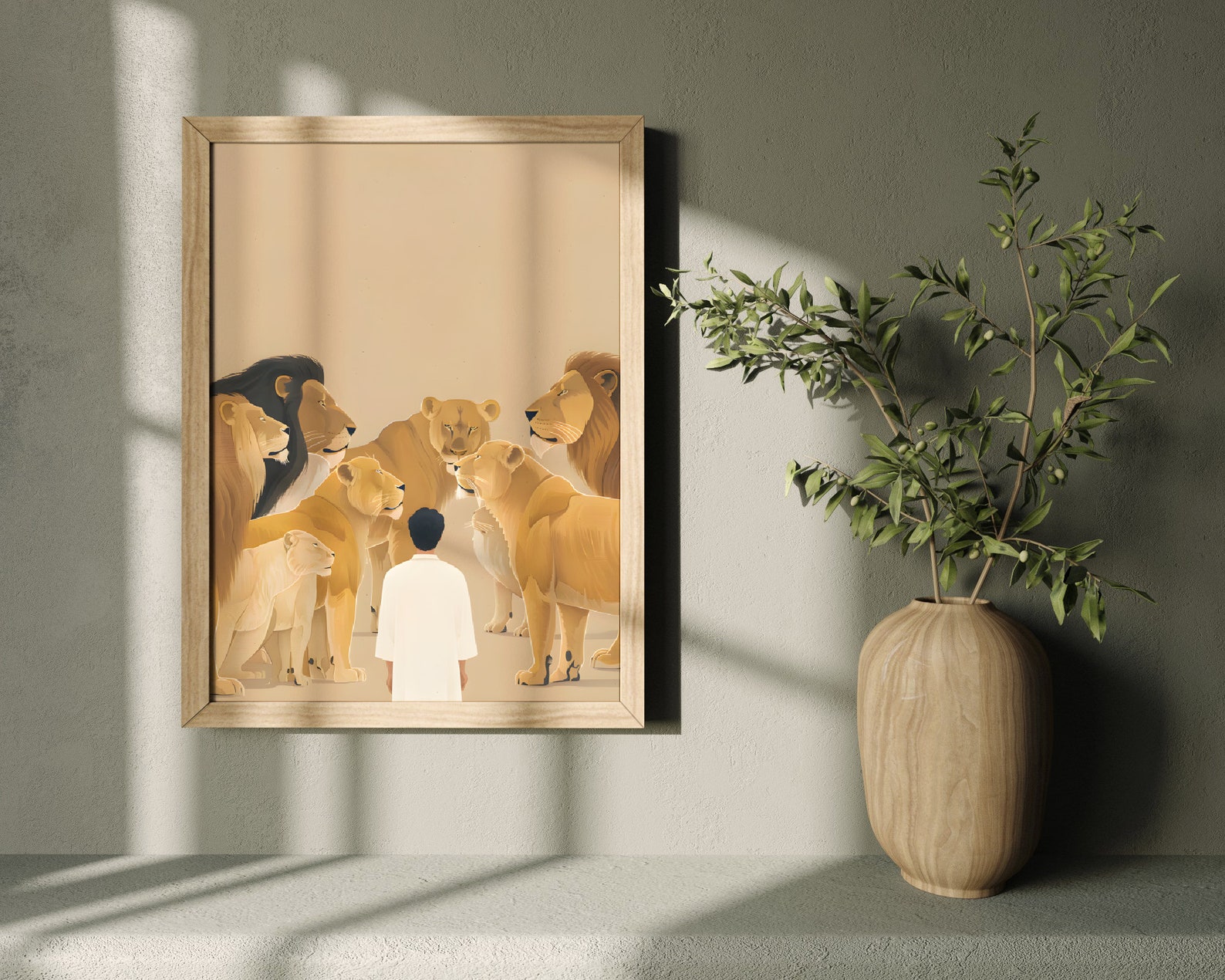 Daniel in the Lions' Den LDS Art Modern Bible Story Print Jesus Print ...