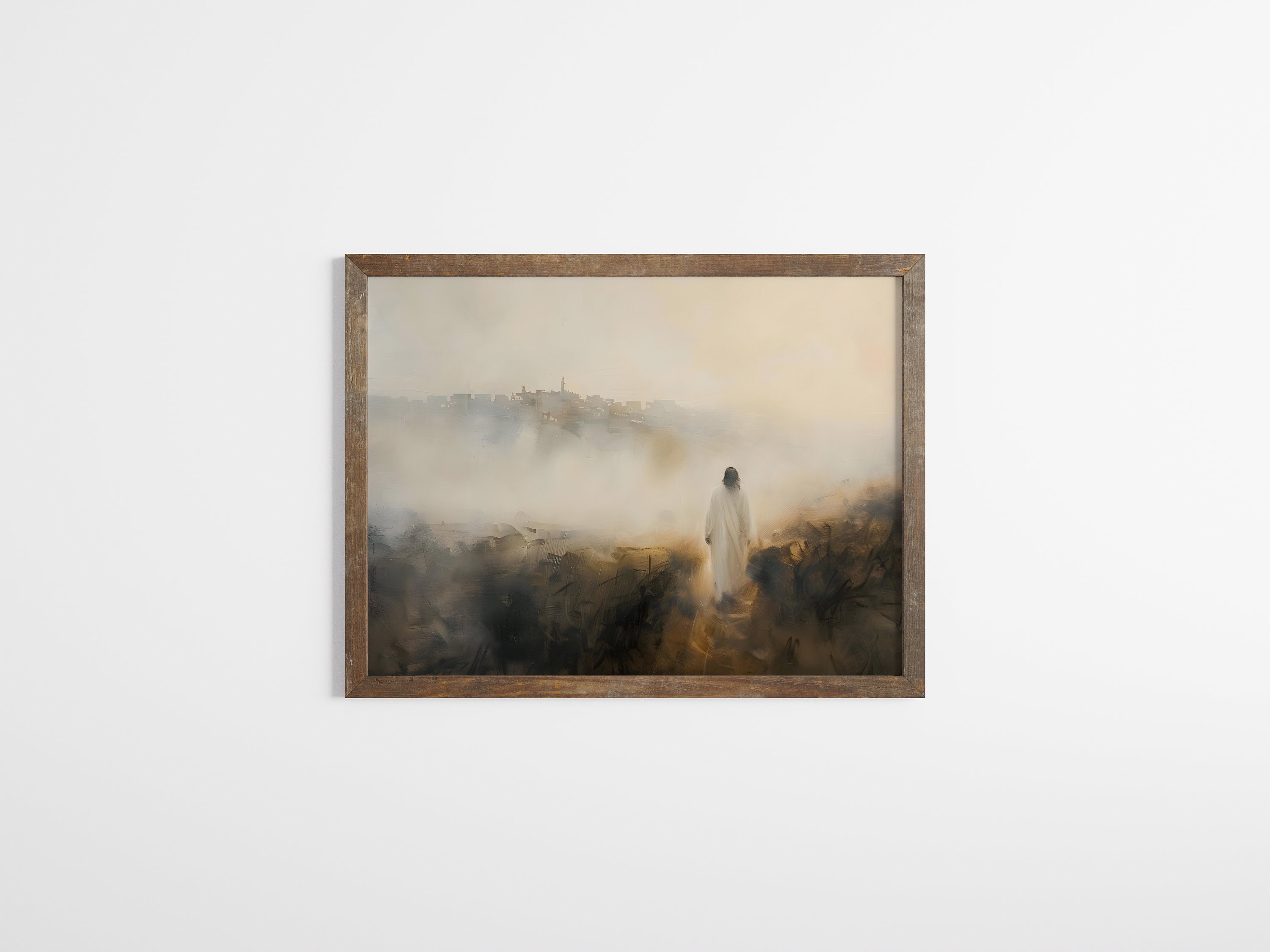 Jesus Overlooking Jerusalem | Jerusalem Landscape | Christian Wall Art ...