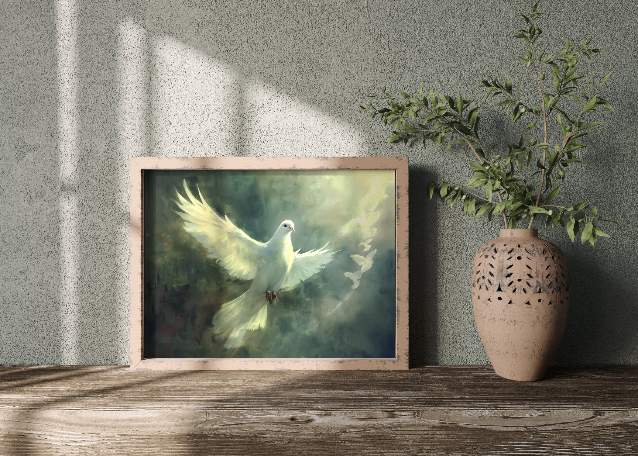 Dove Painting | Holy Spirit White Dove | Bible Art - Etsy