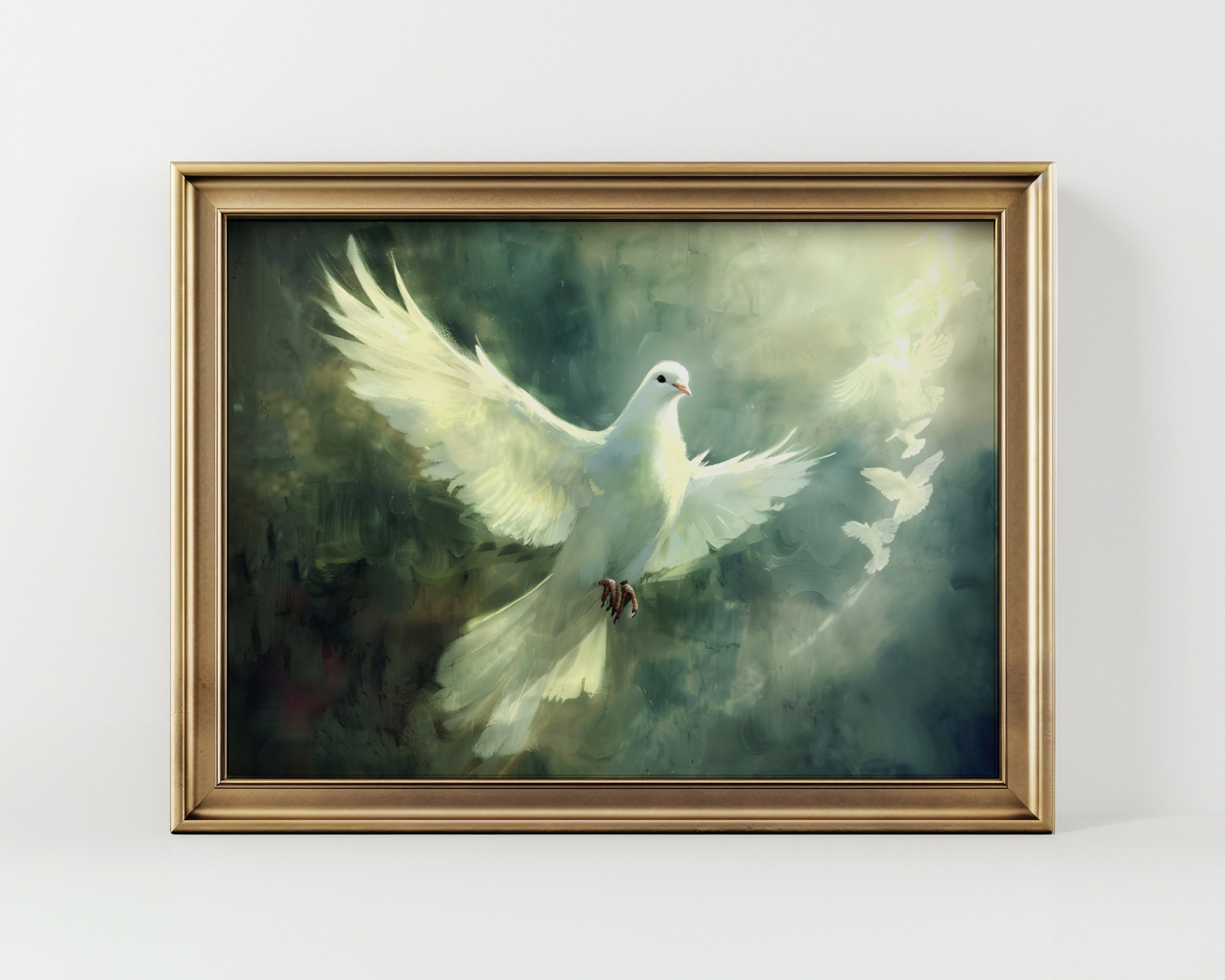 Dove Painting | Holy Spirit White Dove | Bible Art - Etsy