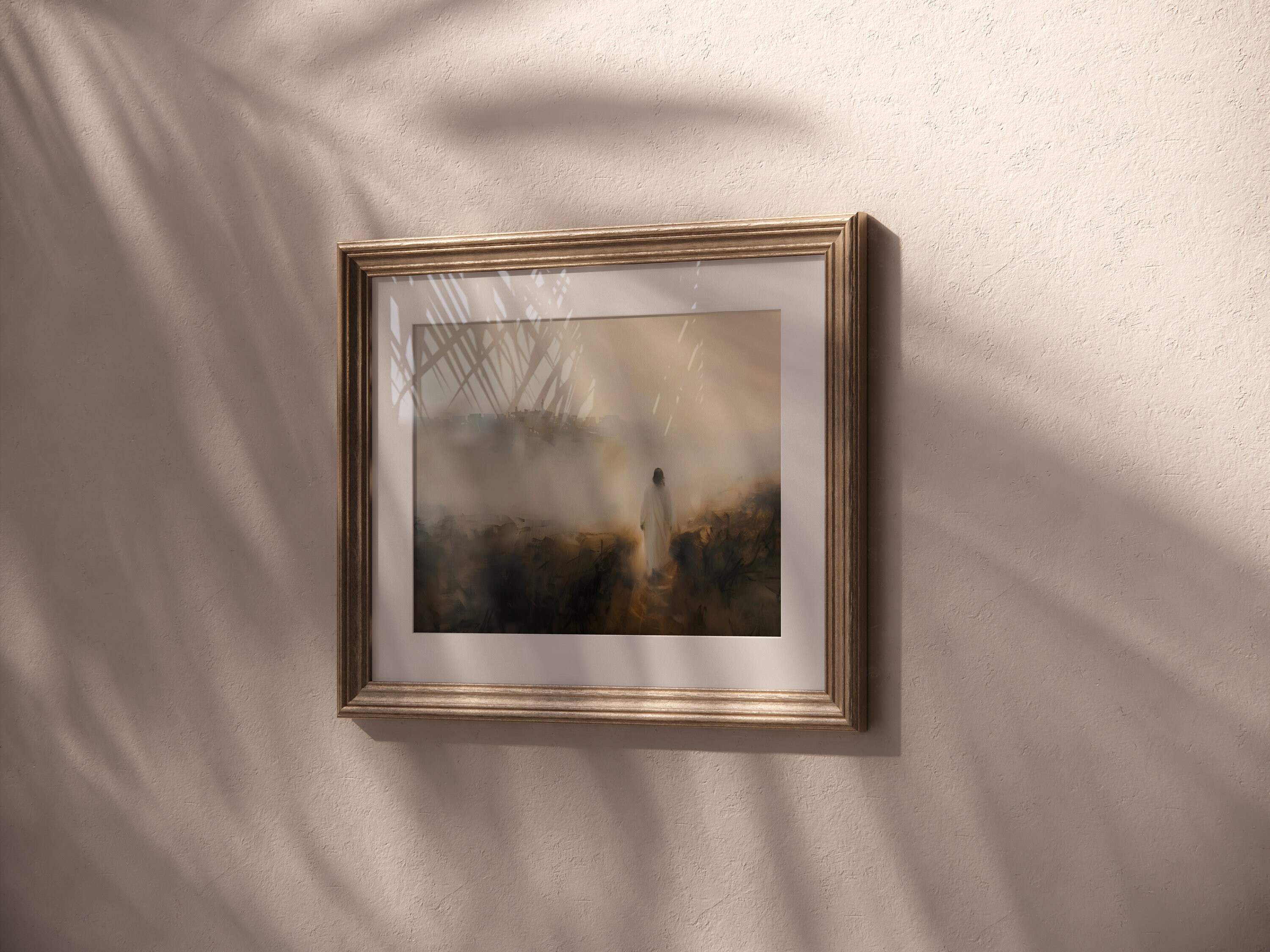 Jesus Overlooking Jerusalem | Jerusalem Landscape | Christian Wall Art ...