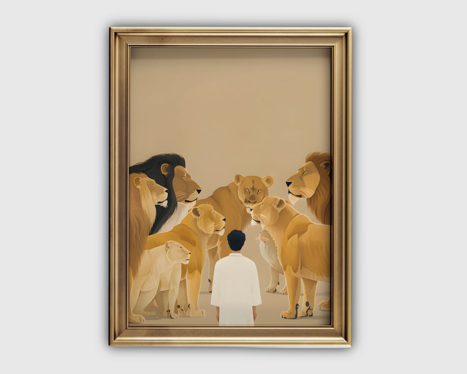 Daniel in the Lions' Den LDS Art Modern Bible Story Print Jesus Print ...