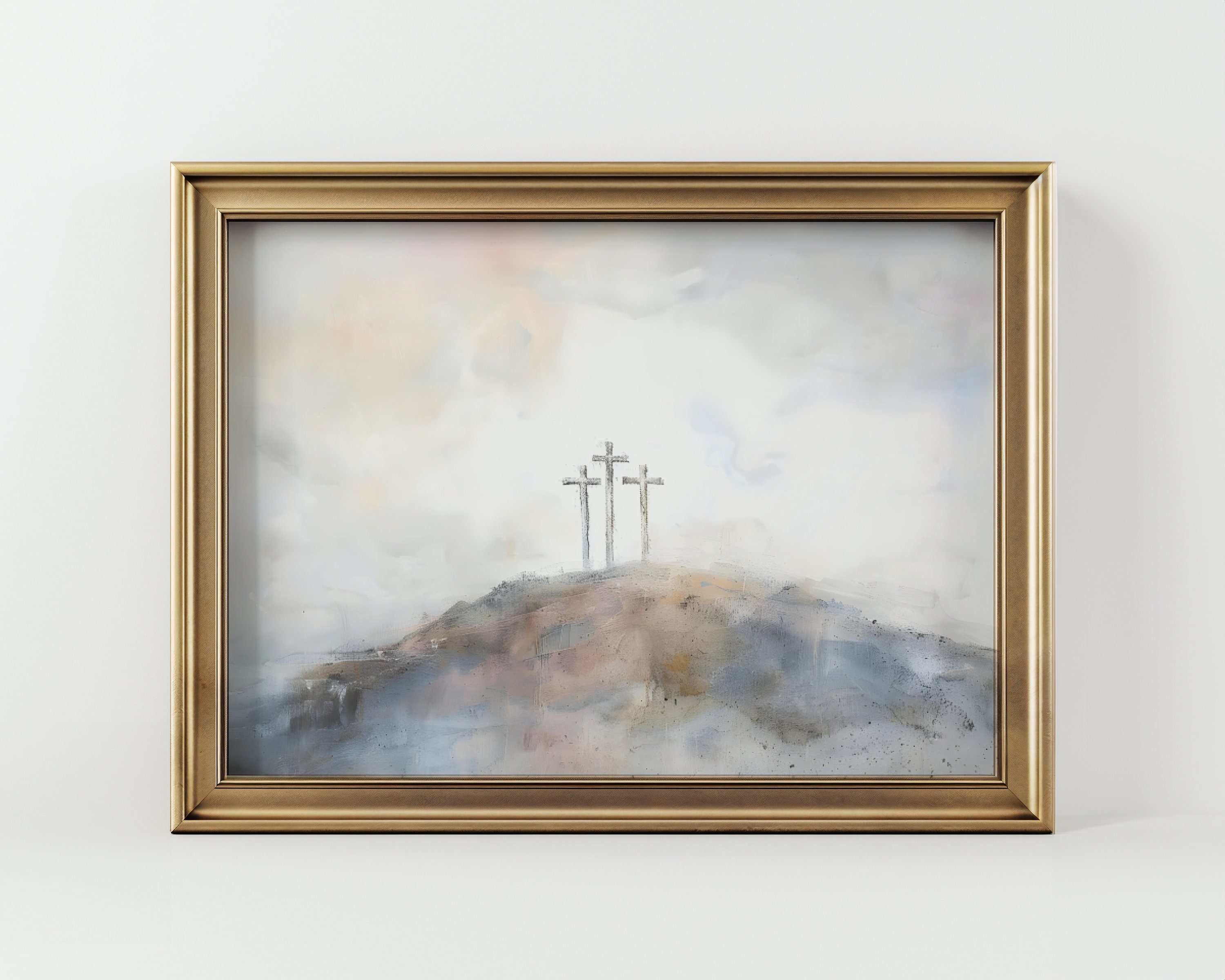 Three Crosses at Calvary Painting | Jesus Art | Jesus Crucifixion ...