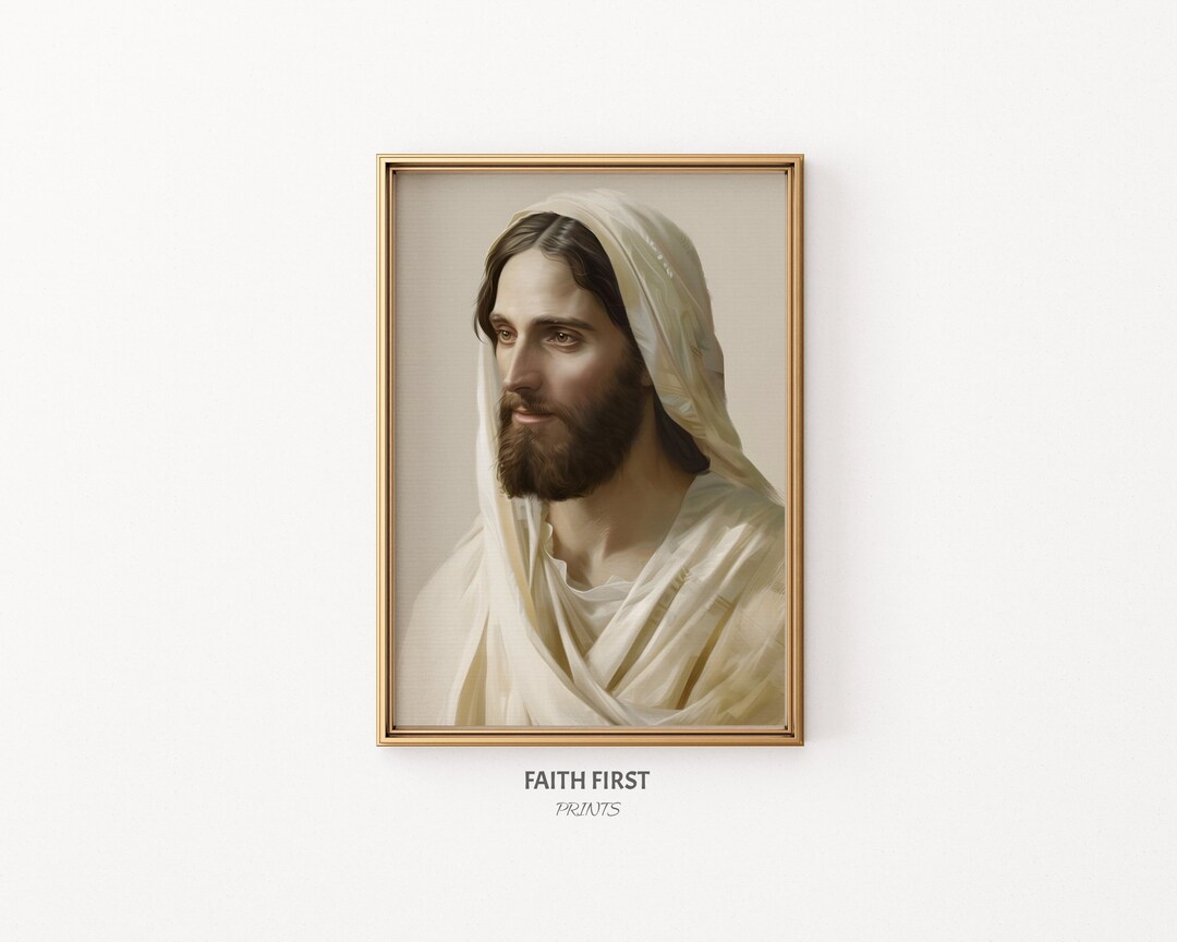 Jesus Portrait | Christ Wall Art | Jesus Art Print Christian Painting ...