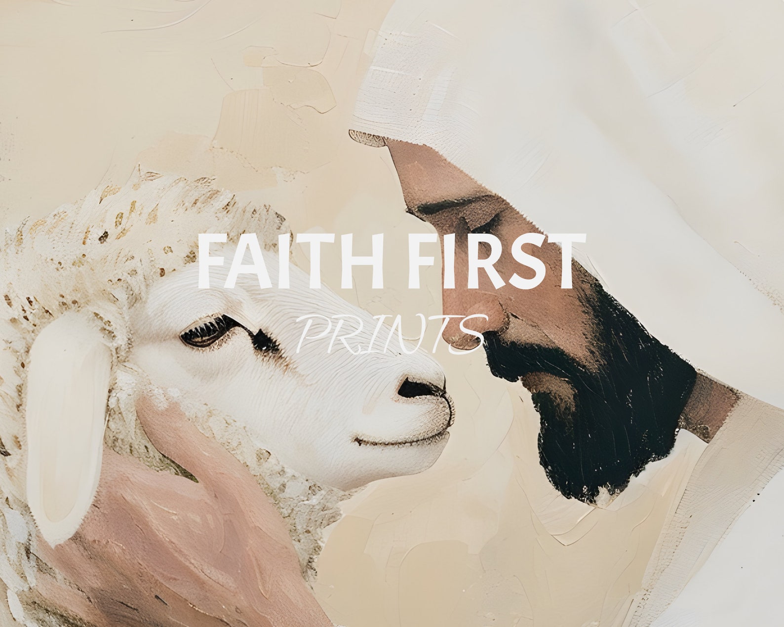 Jesus Portrait | Parable of the Lost Sheep | Jesus Holding Lamb Wall ...