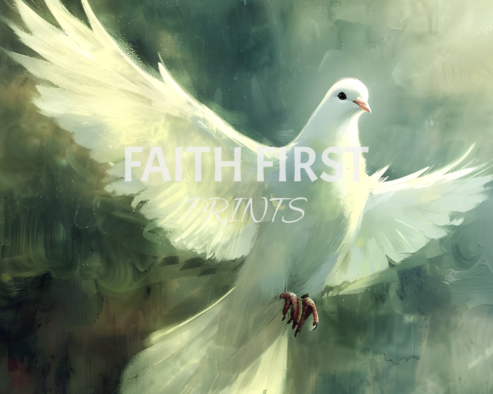 Dove Painting | Holy Spirit White Dove | Bible Art - Etsy