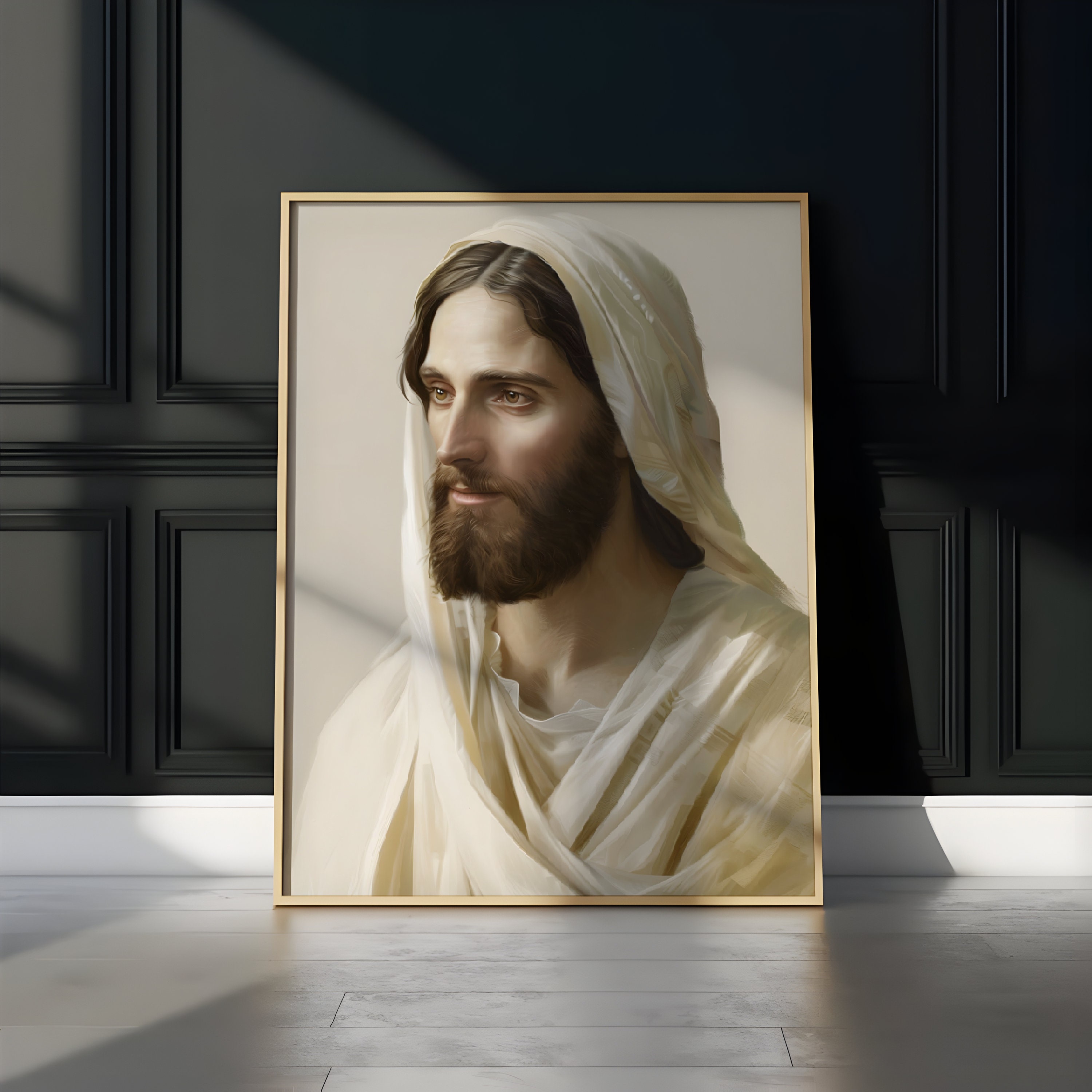 Jesus Portrait Christ Wall Art Jesus Art Print Christian Painting LDS ...