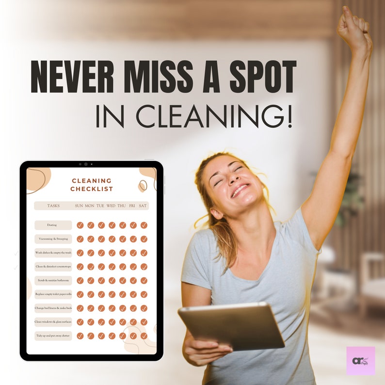 Editable Cleaning Checklist | Cleaning Schedule Check-list Printable ...
