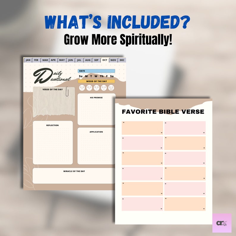 2024 Digital Planner Printable Daily Devotional Journal | Christian ...