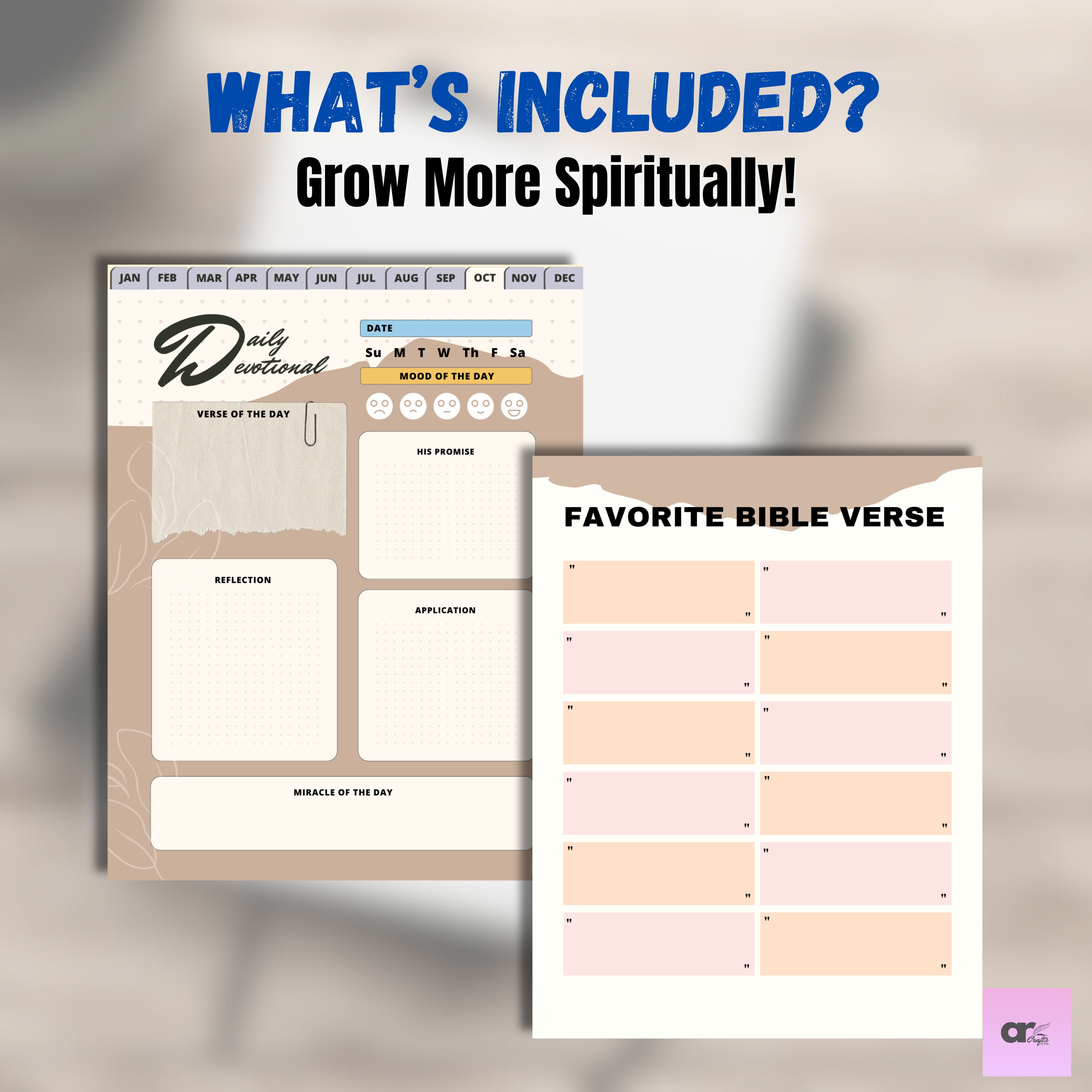 2024 Digital Planner Printable Daily Devotional Journal | Christian ...