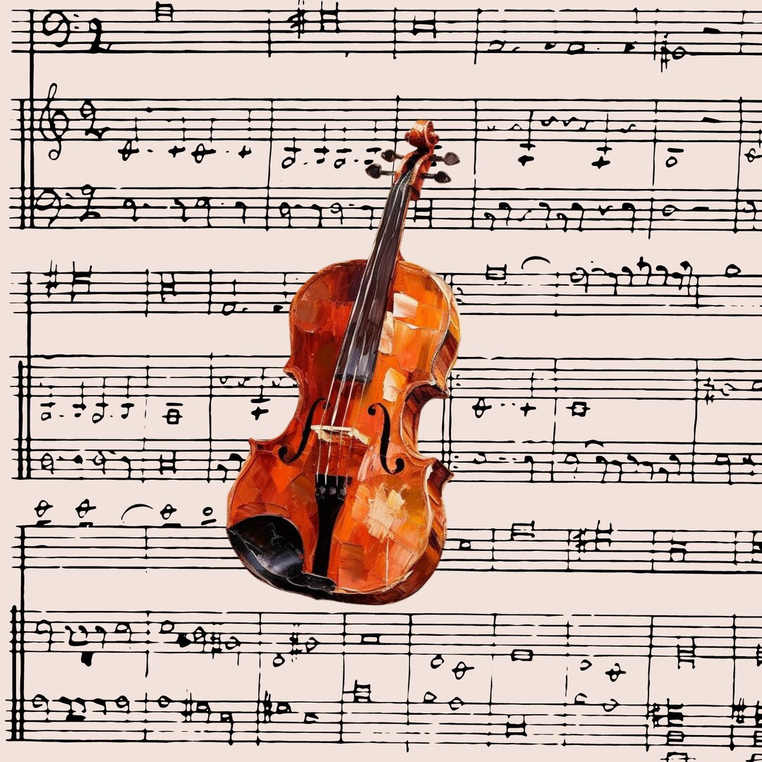 Violin Sticker Made of Durable Vinyl for Laptops, Water Bottles, Gifts ...