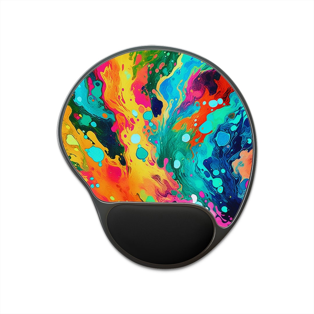 Paint Splatter Mouse Pad, Artist Lover Colorful Painting 80s ...