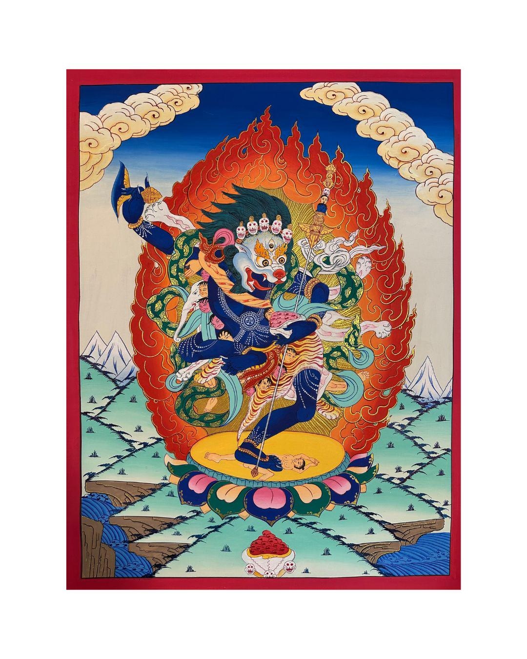 Singhamukha Dakini, Lion Face Wrathful Deity, Vajrayana Protector ...