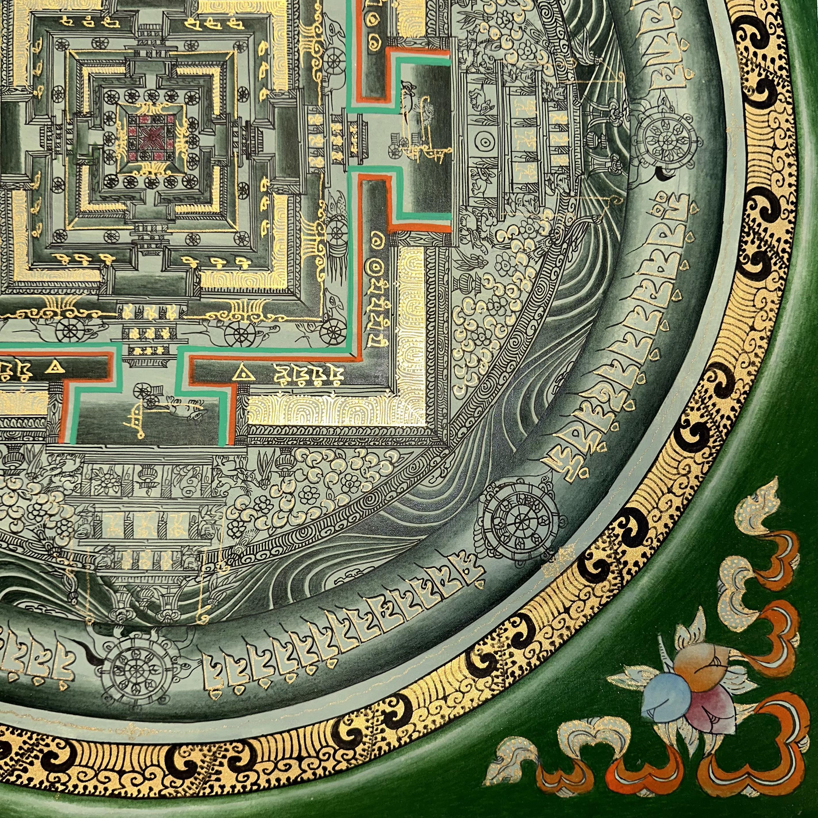 Kalachakra Mandala Thangka Painting, Cosmic Cycles of Time, Wheel of ...