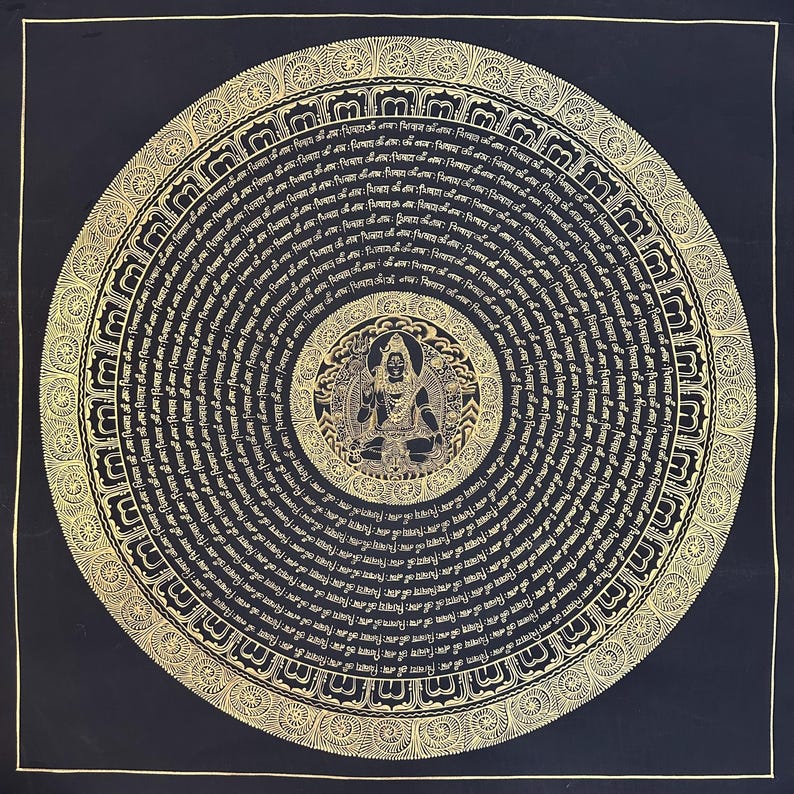Shiva Mantra Mandala – Om Namah Shivaya Sacred Hindu Meditation Art - Etsy