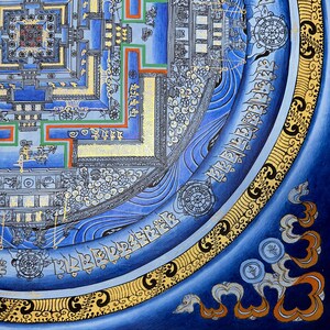 Kalachakra Mandala Thangka Painting, Cosmic Cycles of Time, Wheel of ...