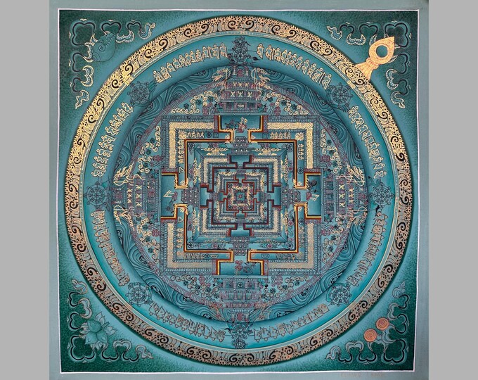 Kalachakra Mandala Thangka | Wheel of Time Buddhist Art | Spiritual ...