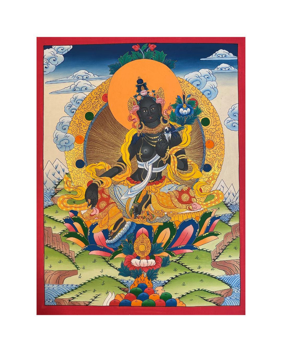 Black Tara, Fierce Tara Deity, Wrathful Goddess, Destroyer of Obstacles ...