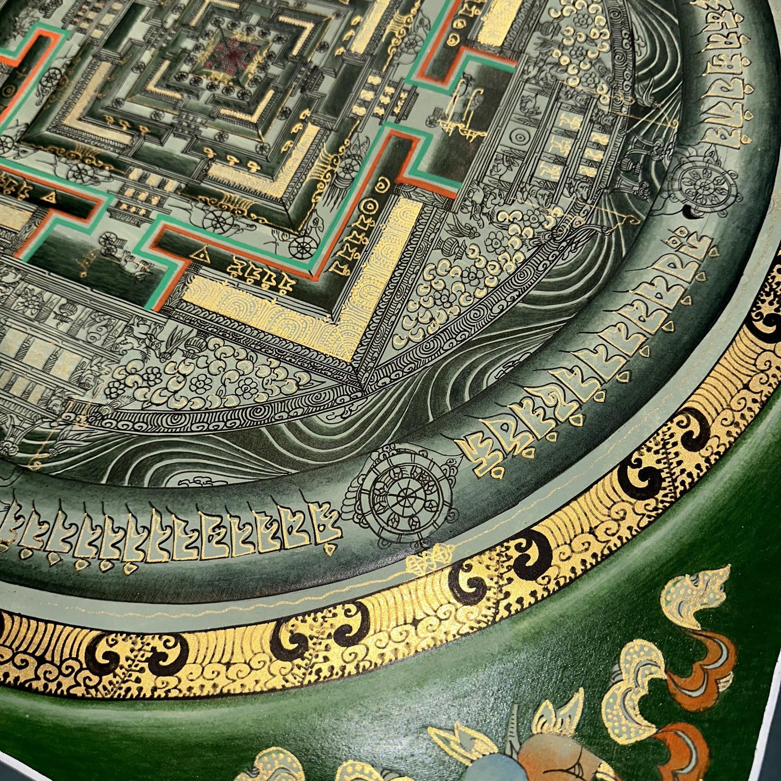 Kalachakra Mandala Thangka Painting, Cosmic Cycles of Time, Wheel of ...