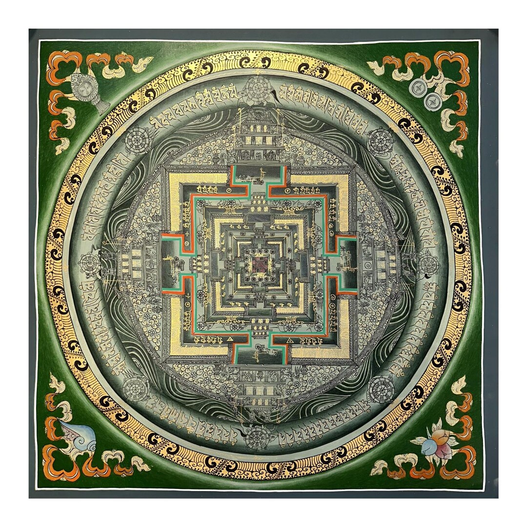 Kalachakra Mandala Thangka Painting, Cosmic Cycles of Time, Wheel of ...
