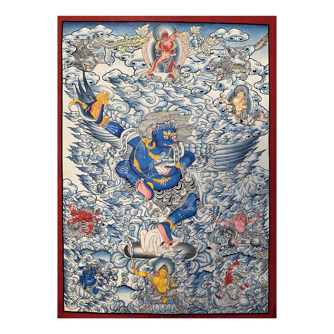 Garuda Thangka Painting, Victory Over Evil, Spiritual Ascension ...