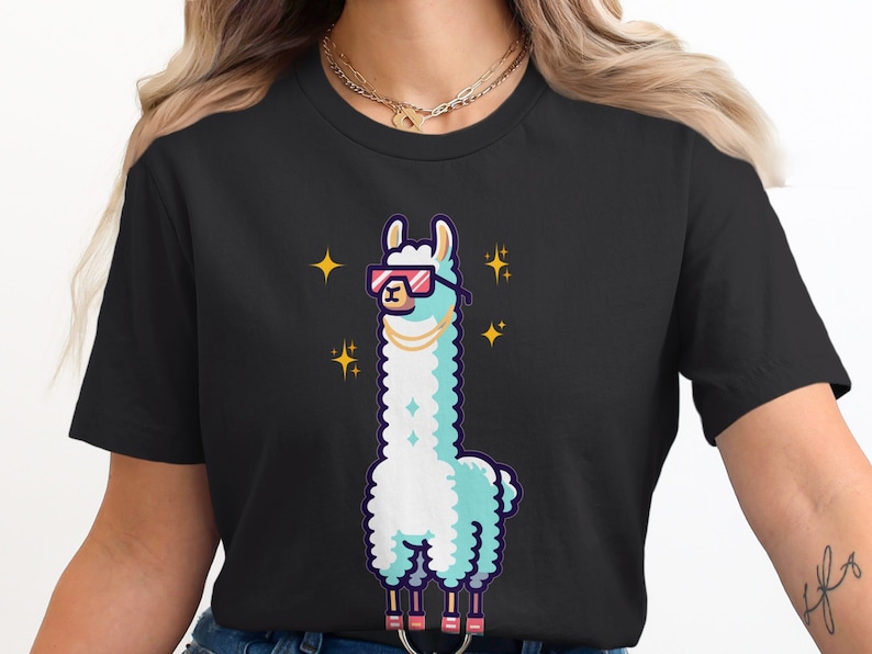 Llama Shirt, Alpaca Shirt, Sunglasses Llama Shirt, Llama T Shirt, Funny ...