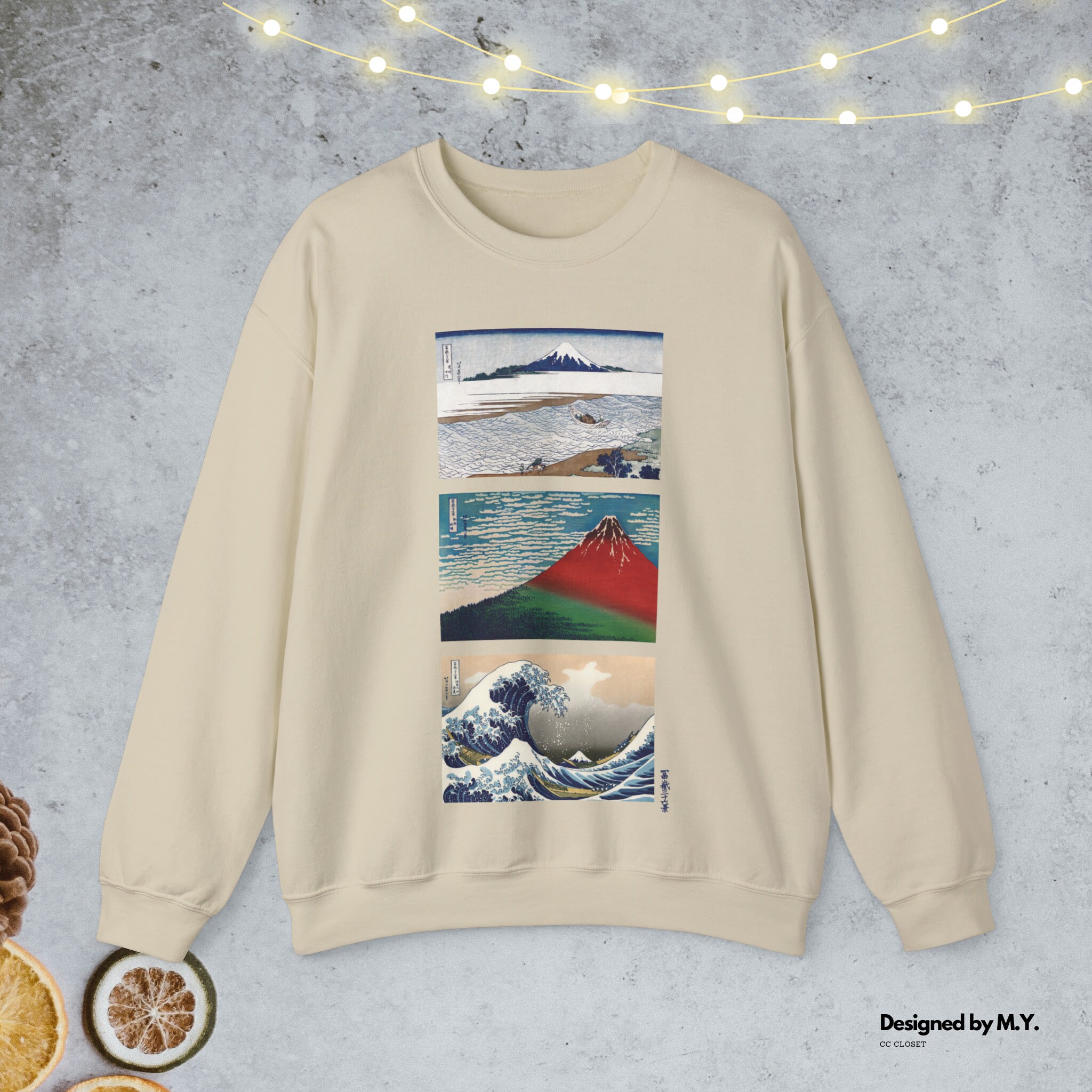 The Great Wave off Kanagawa Sweatshirt, Ukiyo-e Art Sweatshirt, Hokusai ...