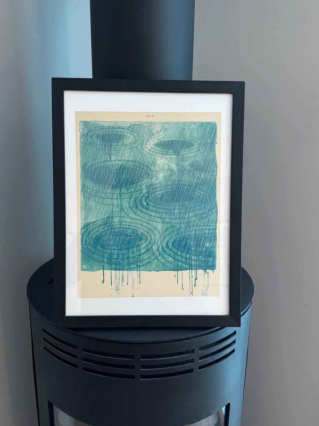 David Hockney - Rain From the "weather" Series Black Frame - Etsy