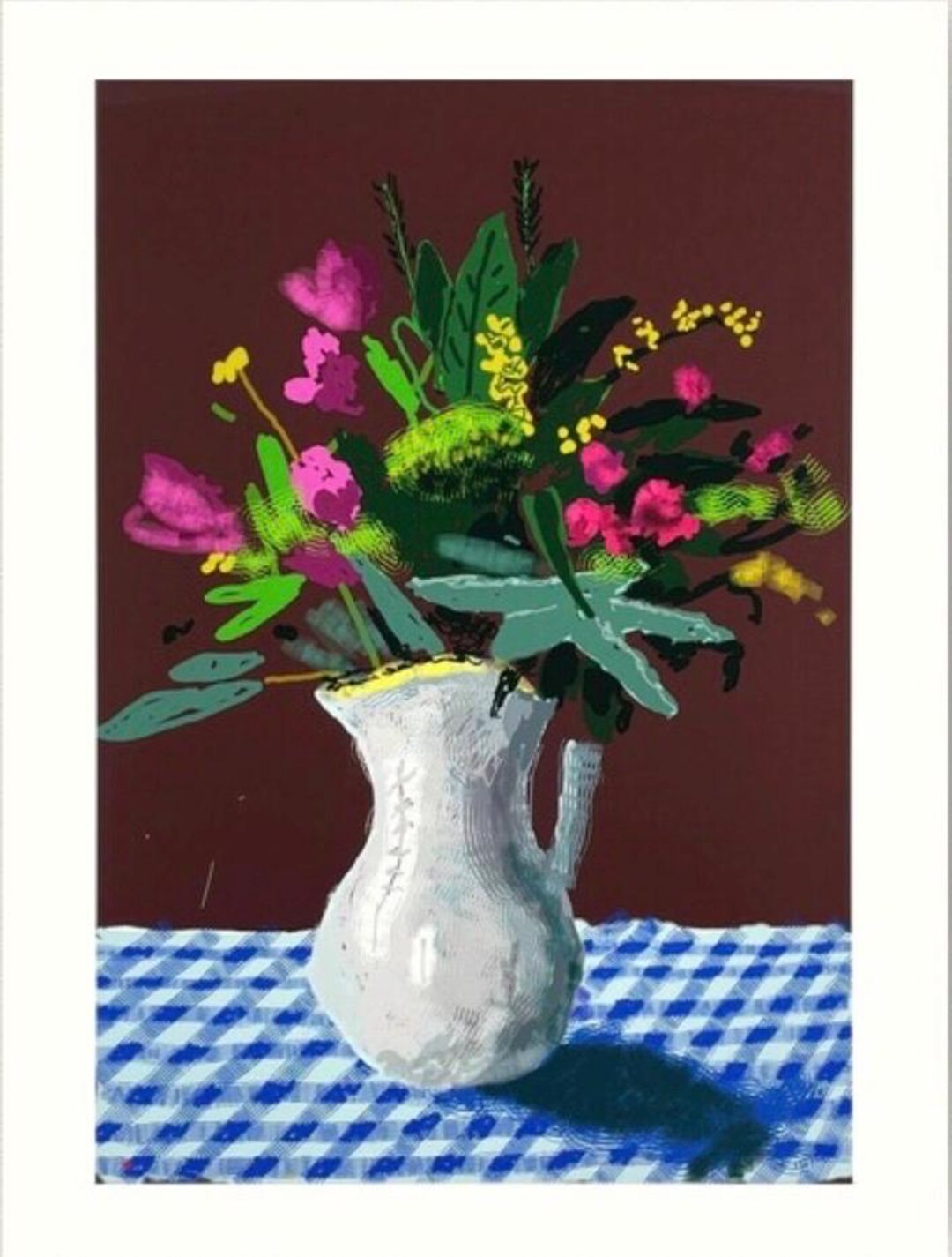 David Hockney 15th March 2021, Flowers in A Jug Small Print - Etsy UK